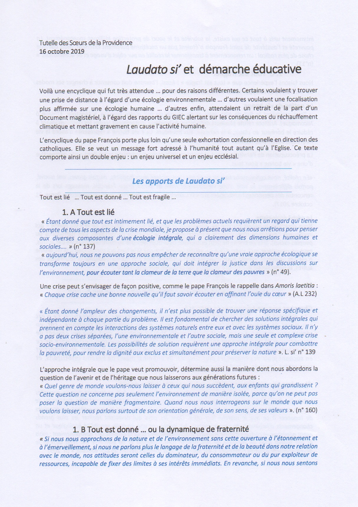 TUTELLE – Etablissement Saint Georges